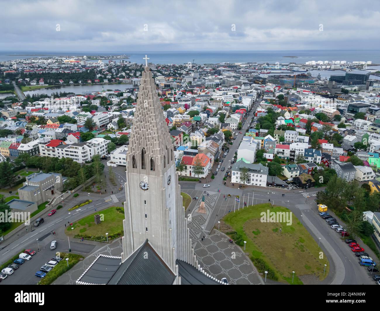 Belle image aérienne de Reykjavik, capitale des Islandais, de la ...