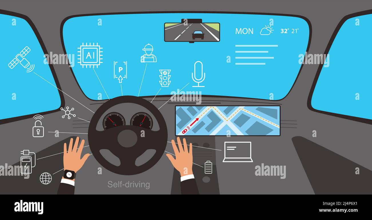 Conduite sur autoroute Banque d'images vectorielles - Alamy