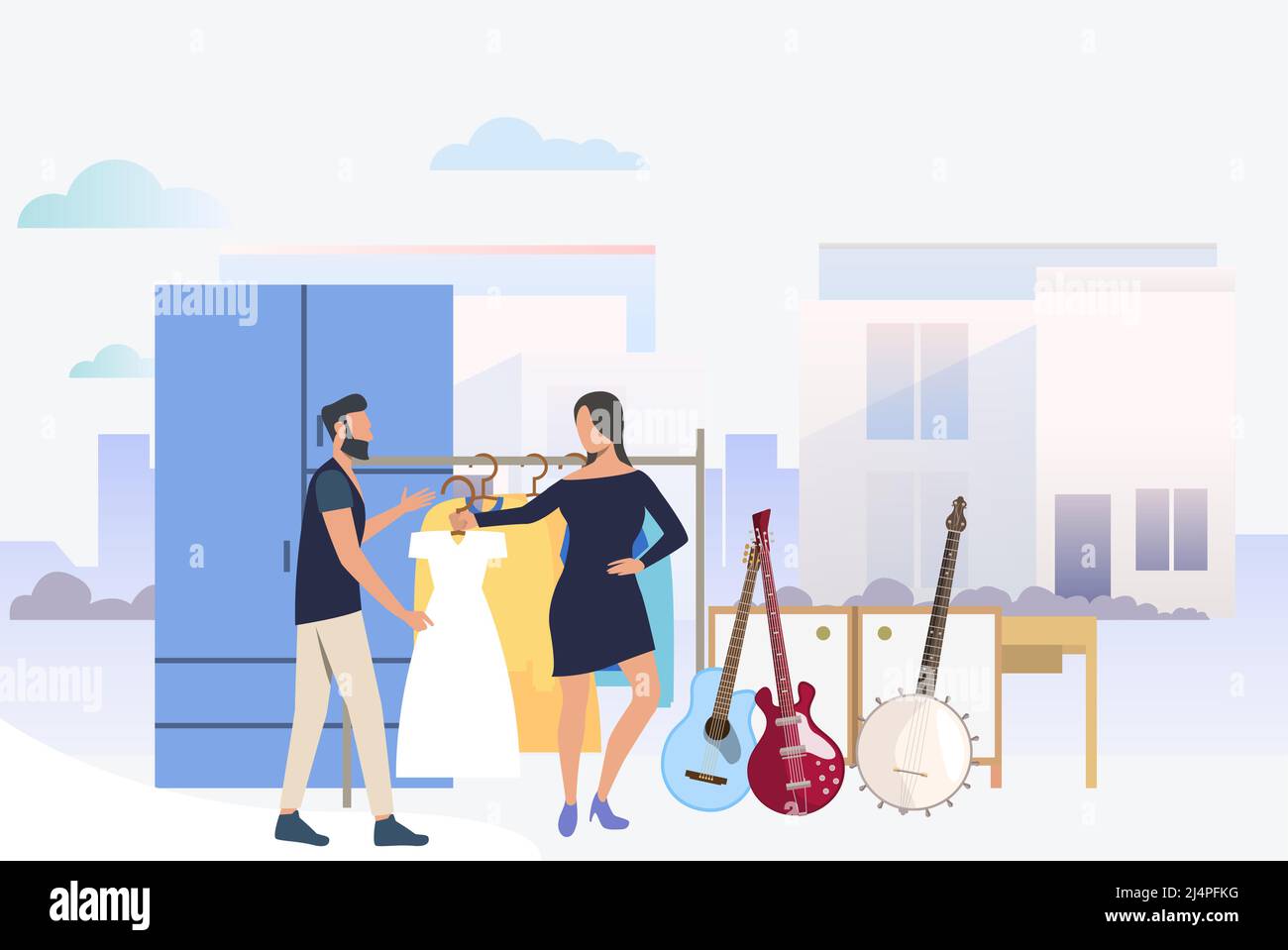 Vêtements de seconde main Banque d'images vectorielles - Alamy