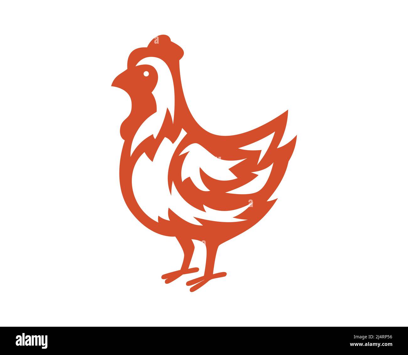 Illustration de poulet avec silhouette de style Vector Image ...
