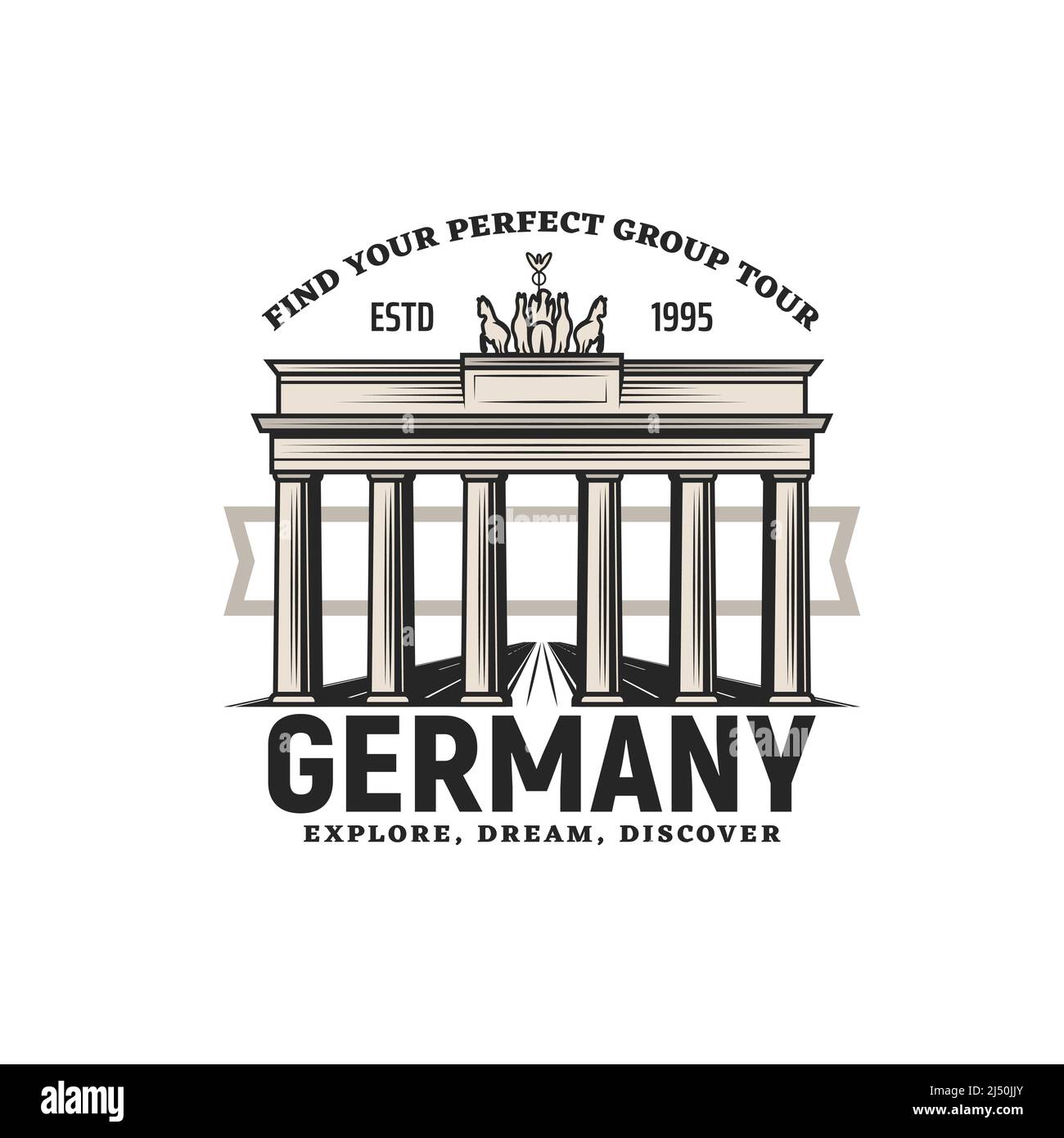 Icône de voyage en Allemagne, monuments de Berlin et visites ...