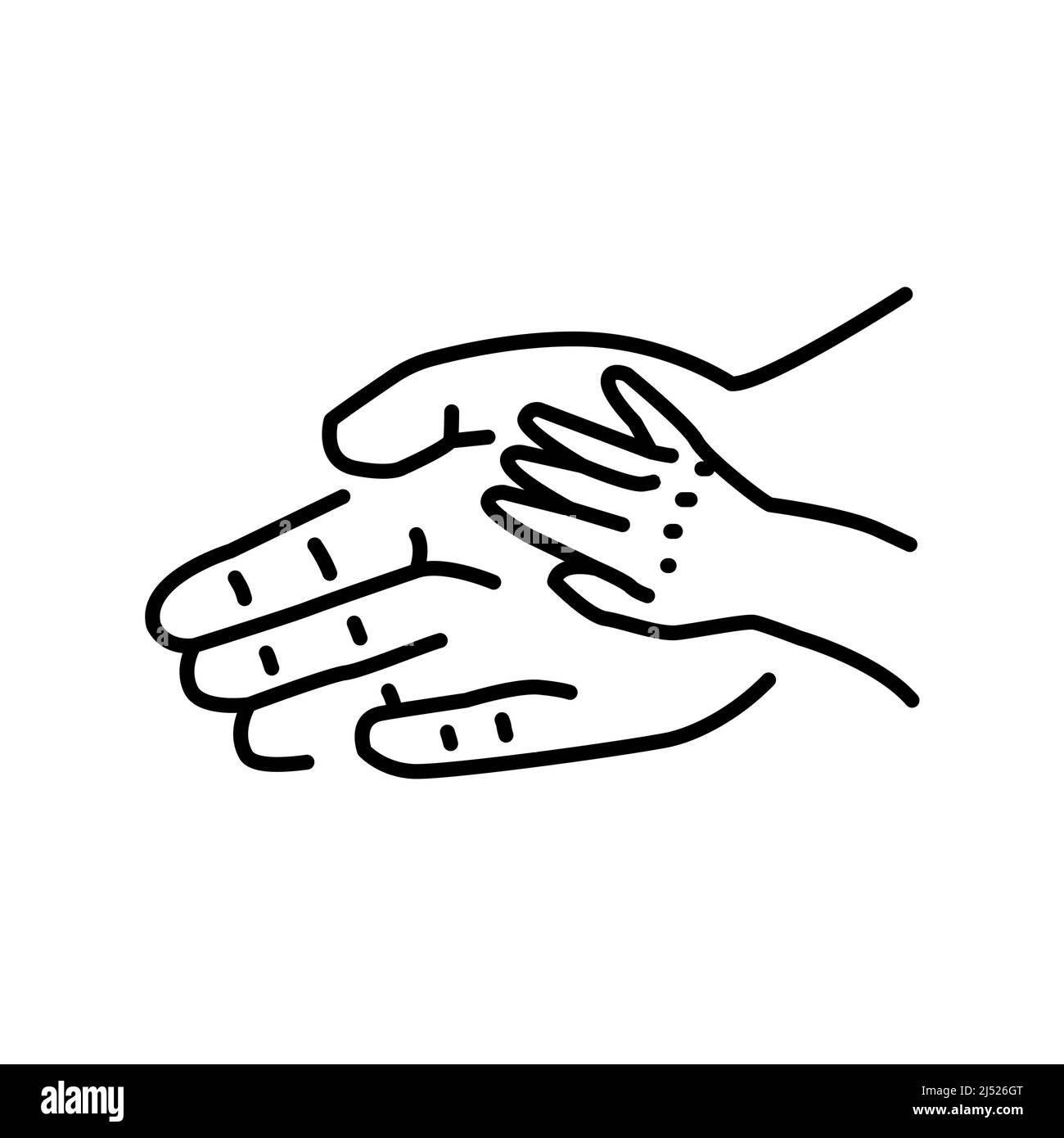 Petite main d'enfant Banque d'images vectorielles - Alamy