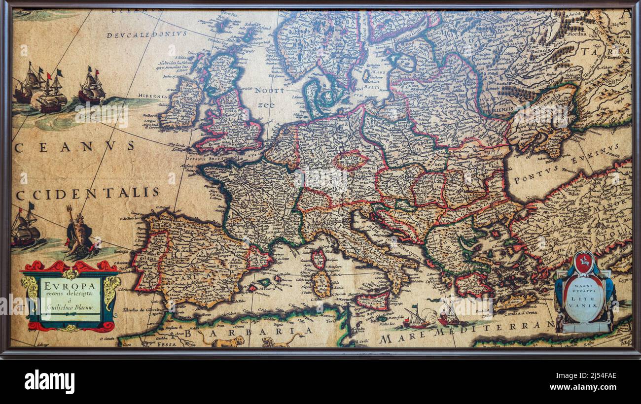 Vintage mapa de europa Banque de photographies et d’images à haute résolution - Alamy