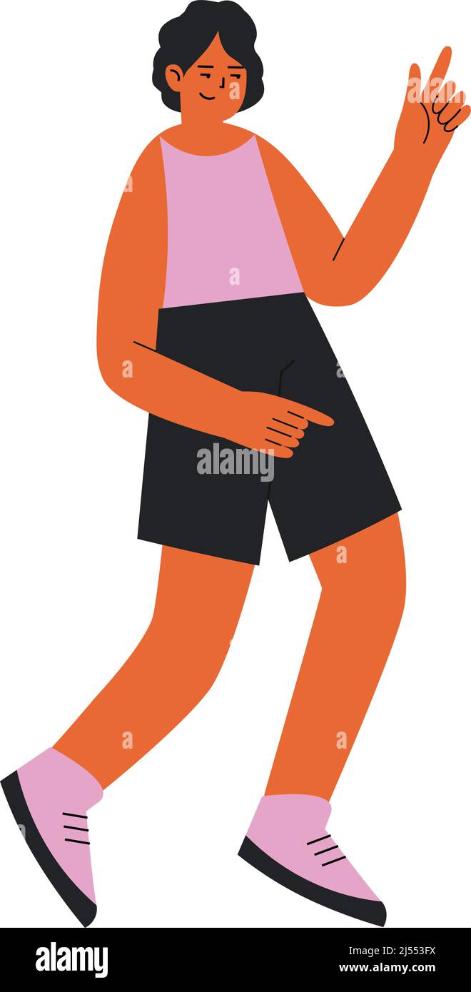 Jeune femme dynamique Banque d'images vectorielles - Alamy