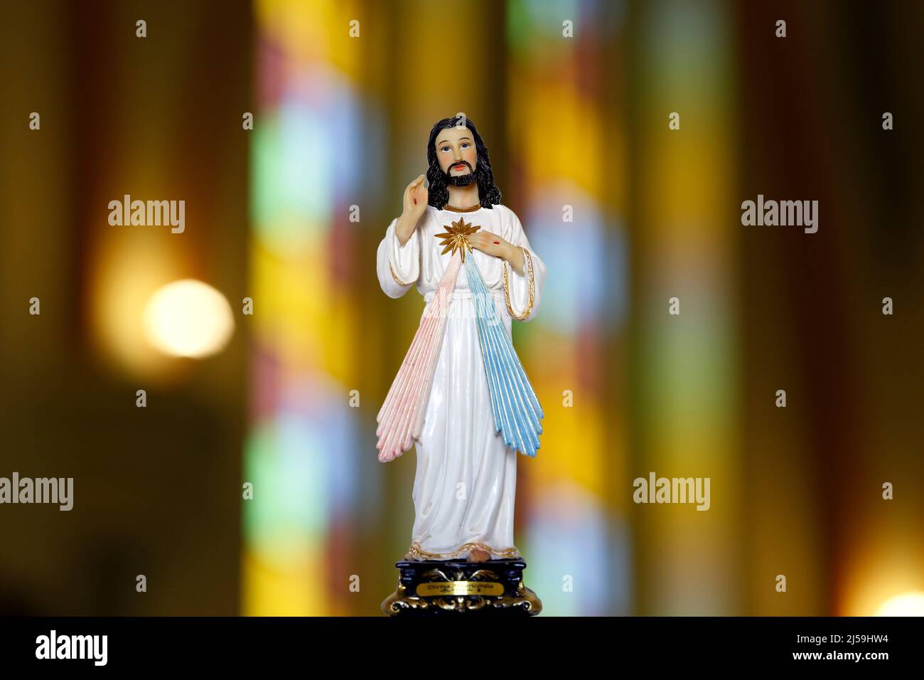 Statue représentant Jésus Christ miséricordieux, miséricorde divine ...
