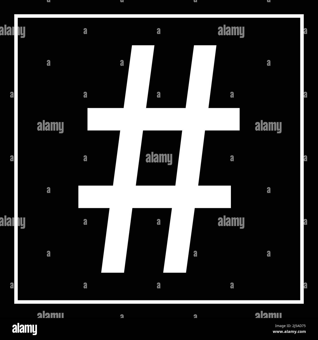 Symbole de hashtag Banque d'images vectorielles - Alamy