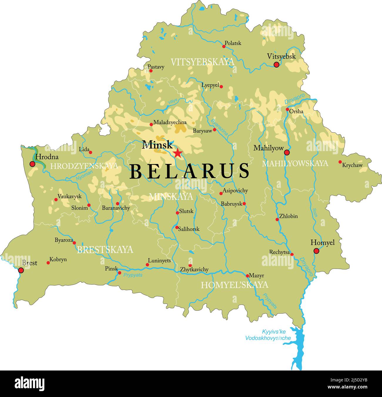 Carte de la biélorussie Banque de photographies et d’images à haute ...