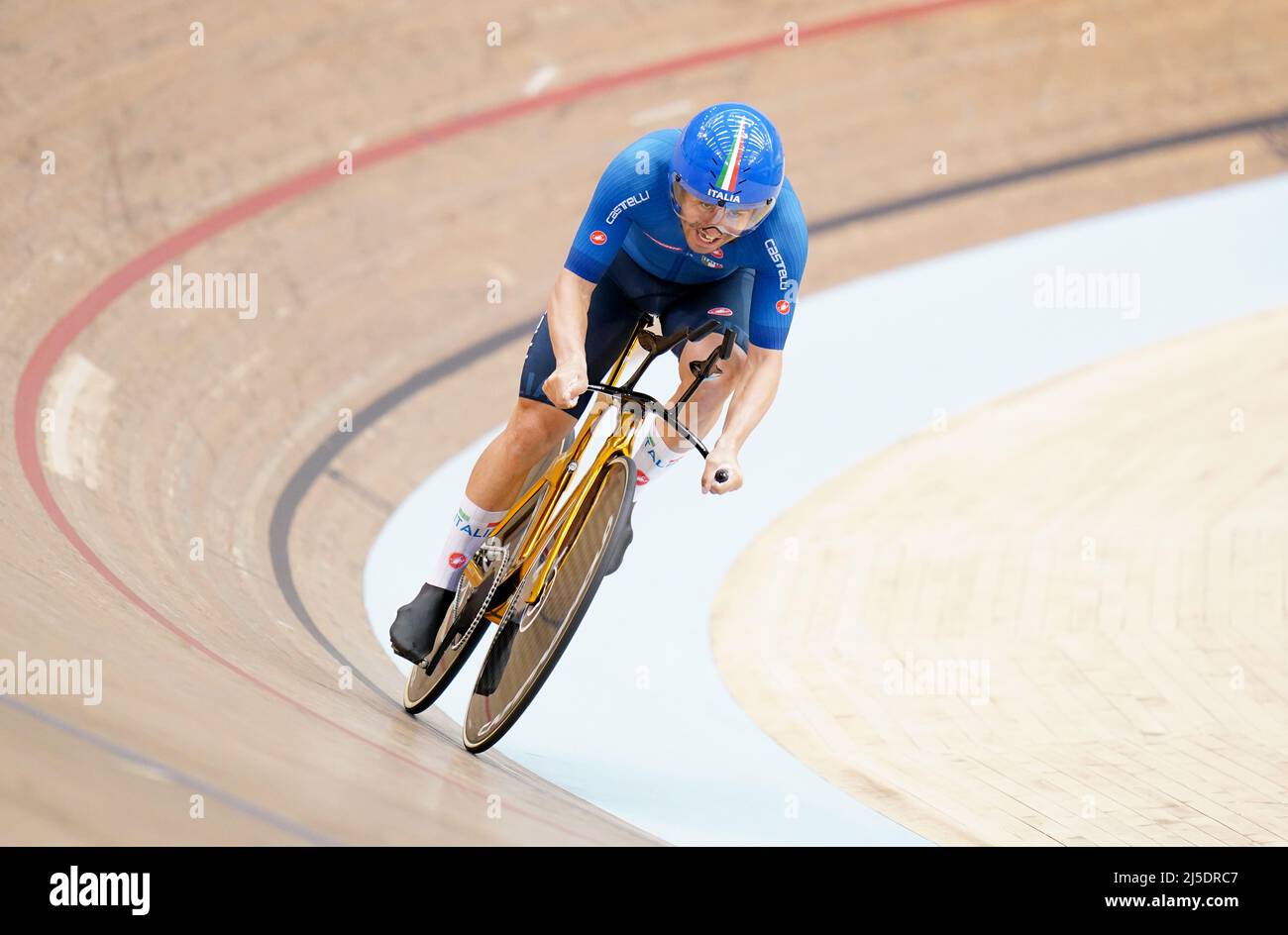 Francesco Lamon, de l’Italie, dans le cadre de la qualification ...
