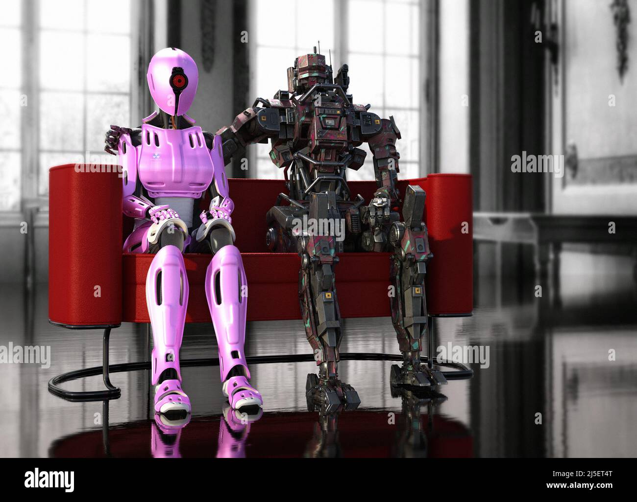 Robots assis Banque de photographies et d’images à haute résolution - Alamy