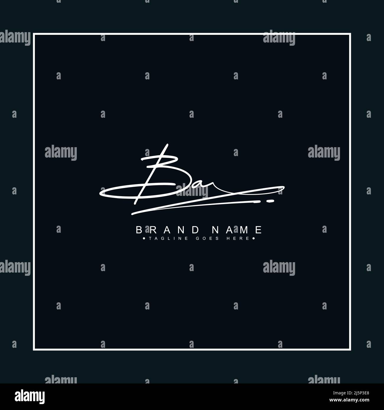 Ba signature Banque d'images vectorielles - Alamy