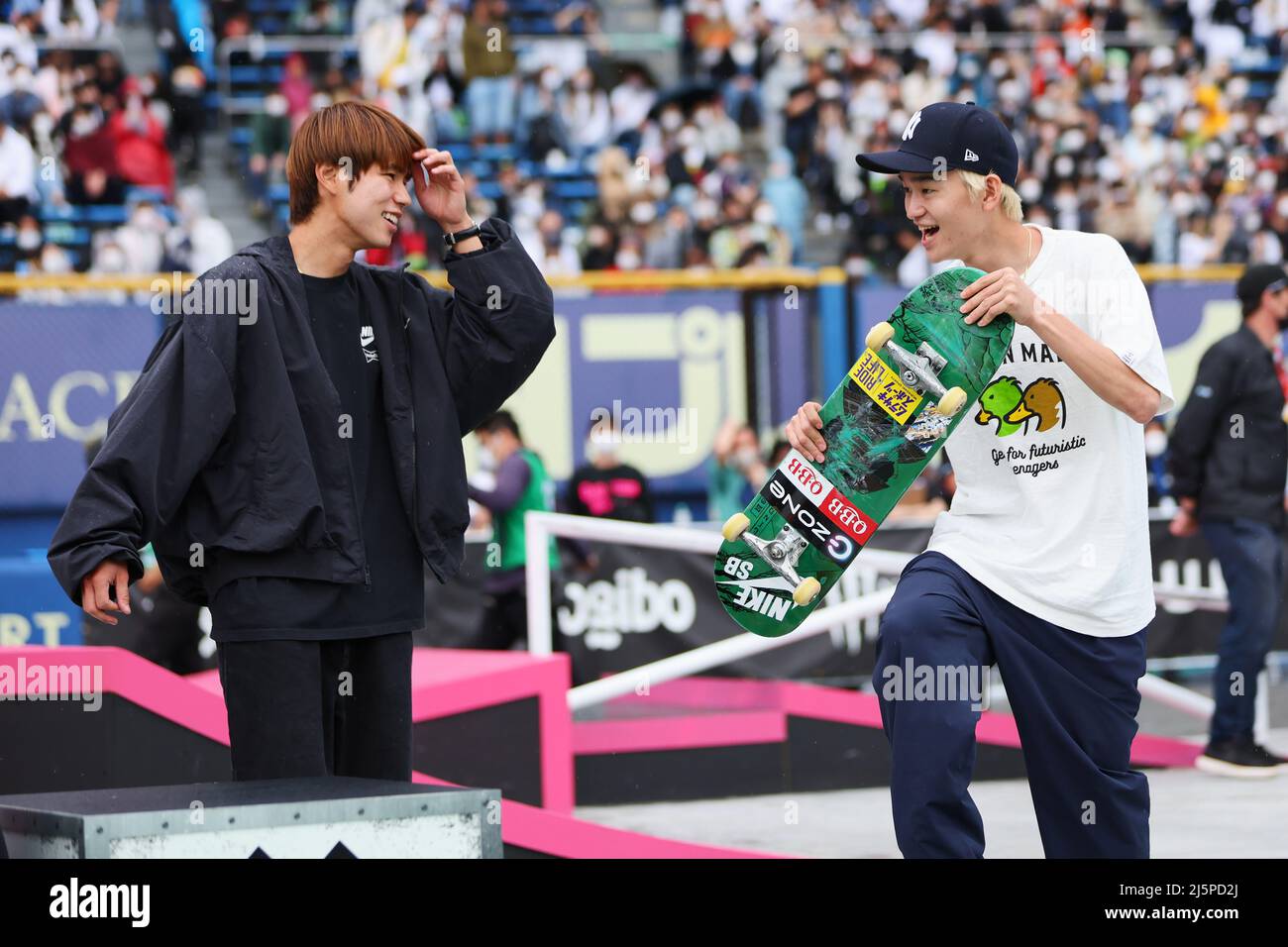 (De gauche à droite) Yuto Horigome, Sora Shirai (JPN), 24 AVRIL 2022 ...