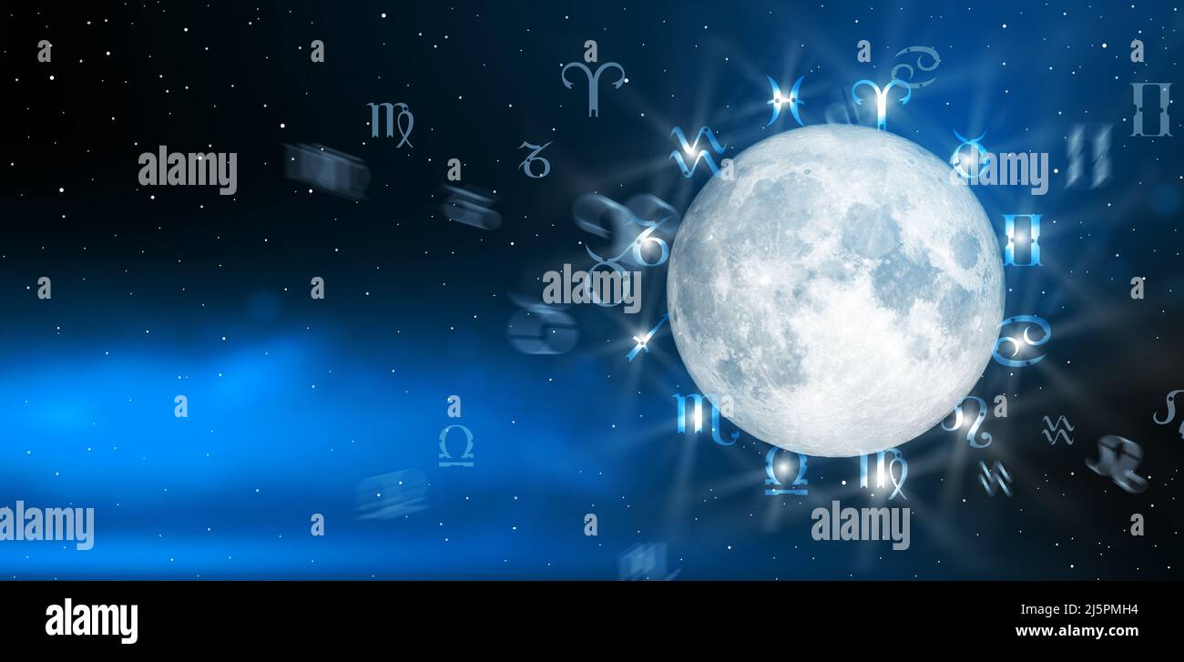 Signes astrologiques du zodiaque à l'intérieur du cercle de l'horoscope ...