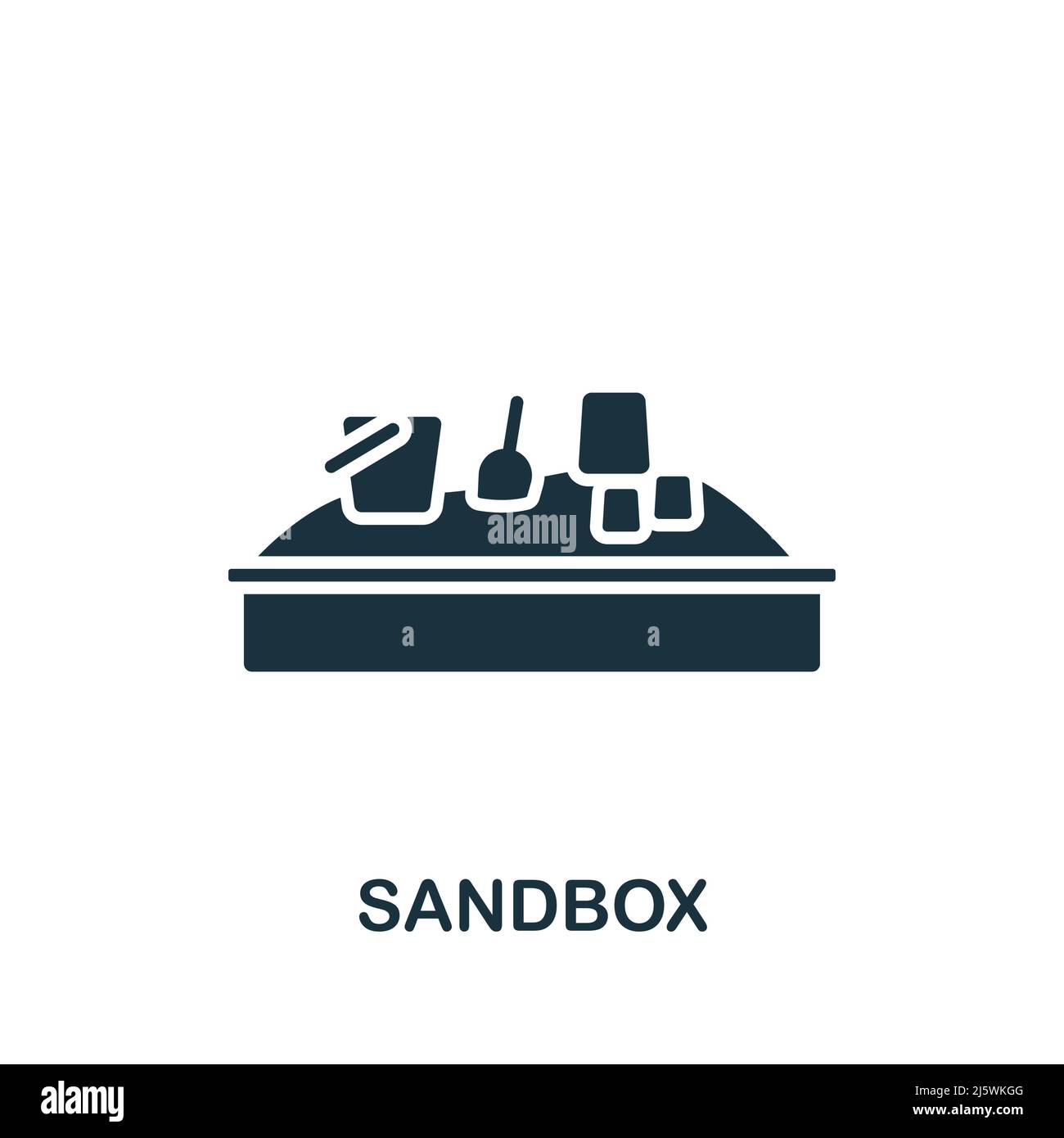 Icône de sandbox. Icône bébé simple monochrome pour les modèles, la ...