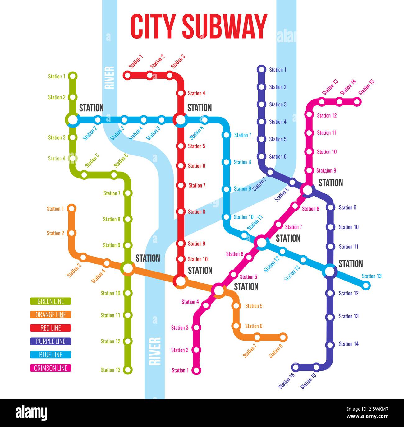 Métro de la ville, plan du système de transports en métro. Schéma de ...
