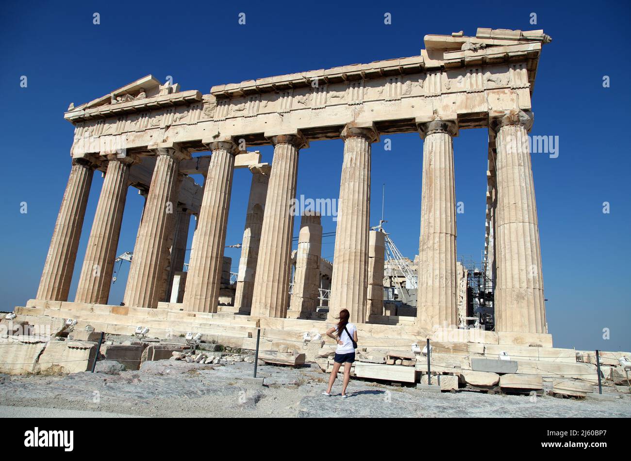 Paysage rocheux avec ruines classiques Banque de photographies et d ...