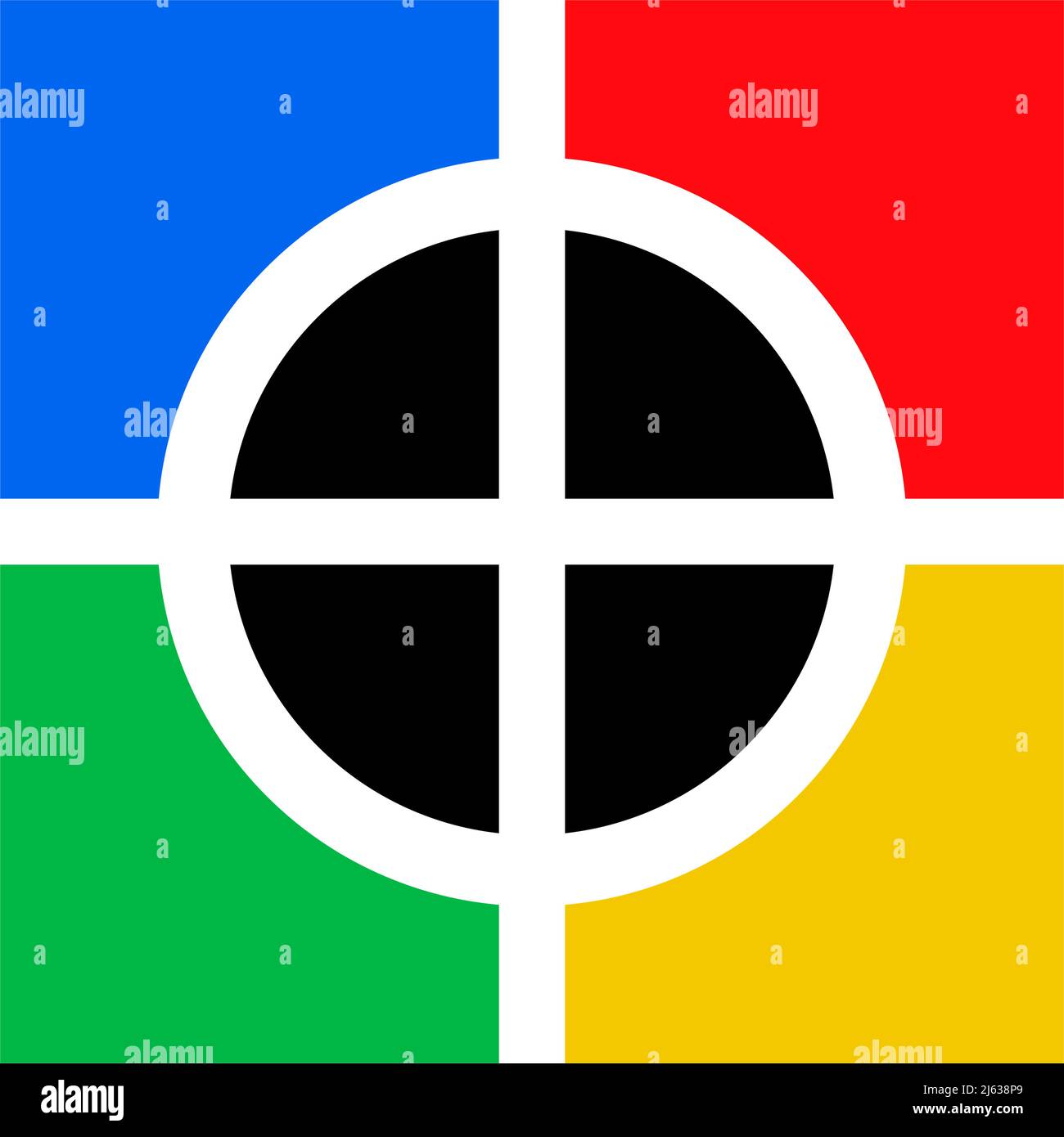 Logo carré géométrique, icône. Symbole abstrait. Illustration ...