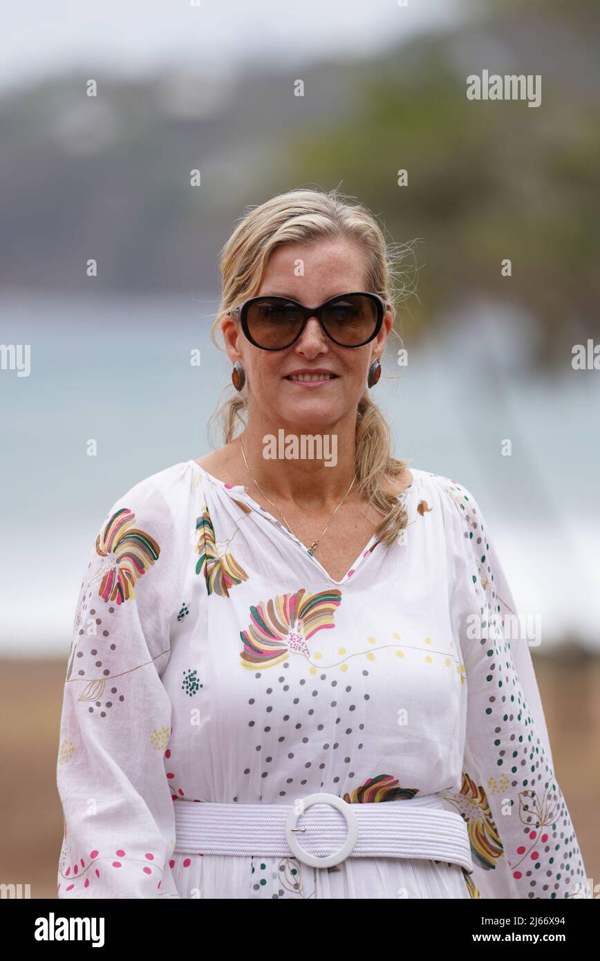 La comtesse de Wessex lors d'une visite au site national de Pigeon ...