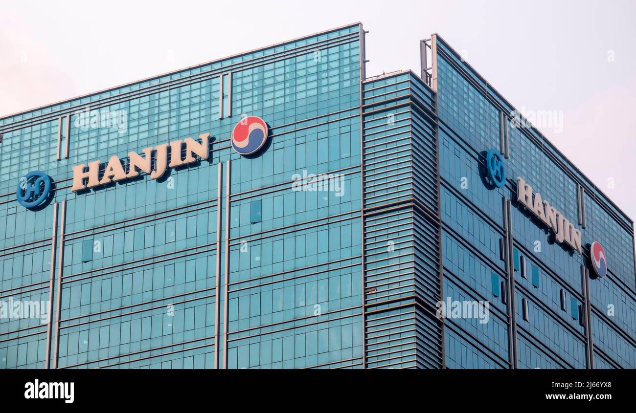 Groupe Hanjin, 21 avril 2022 : siège du groupe Hanjin à Séoul, en Corée ...