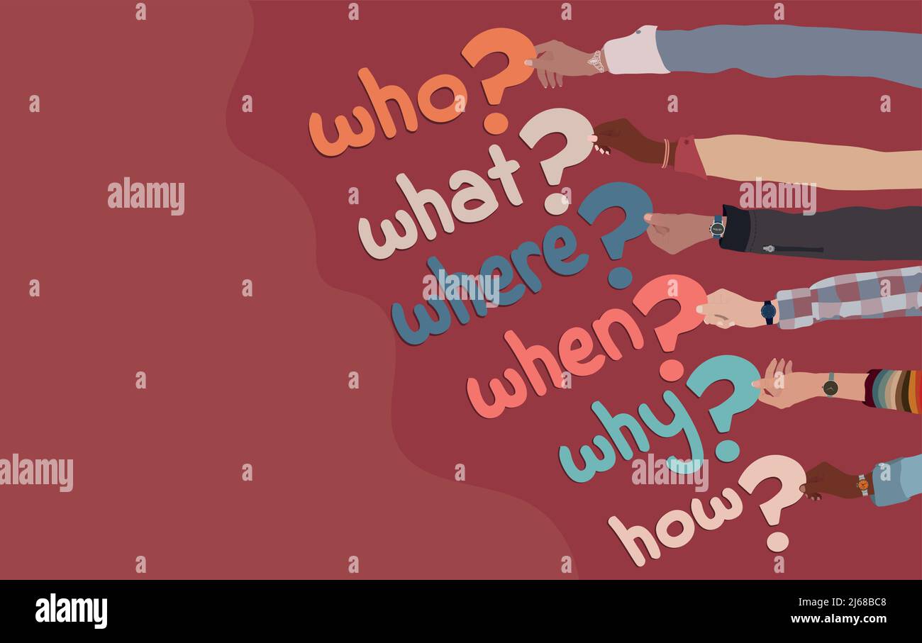 Les armes multiculturelles tiennent en main des points d'interrogation ...