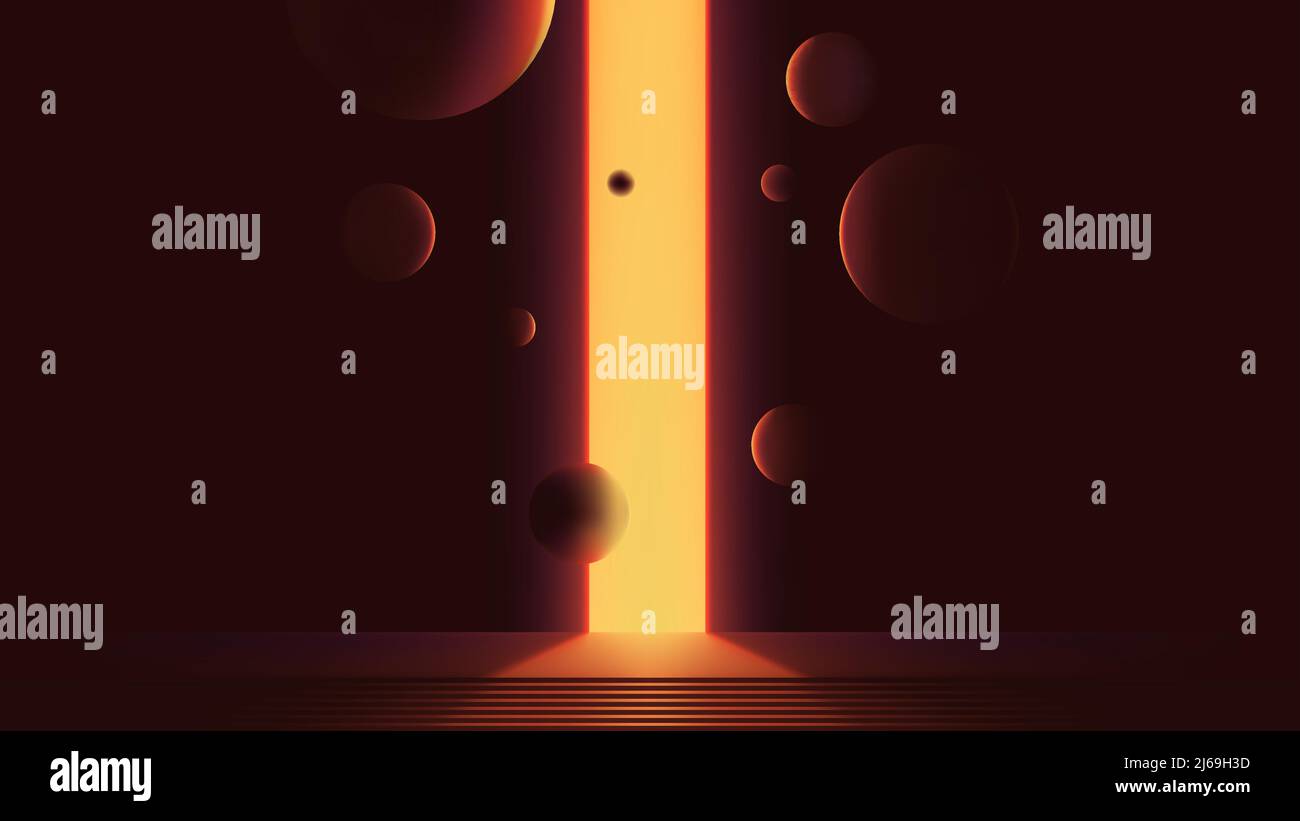 Lumière vive pénétrant dans les interstices du mur, éclairant les ...