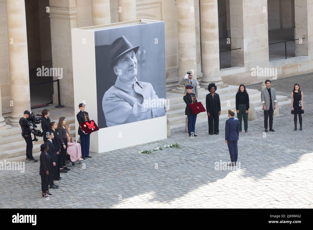 Paris, France, le 27 avril 2022, cérémonie de deuil national à Michel ...