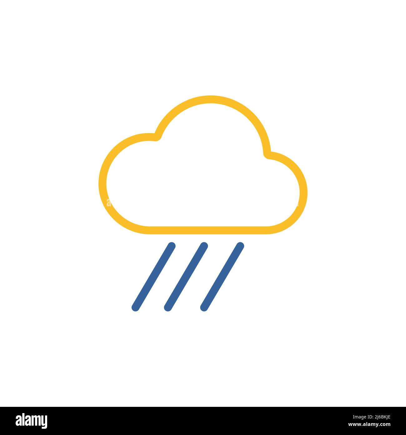 Icône isolée du vecteur de pluie. Signe de météorologie. Symbole ...