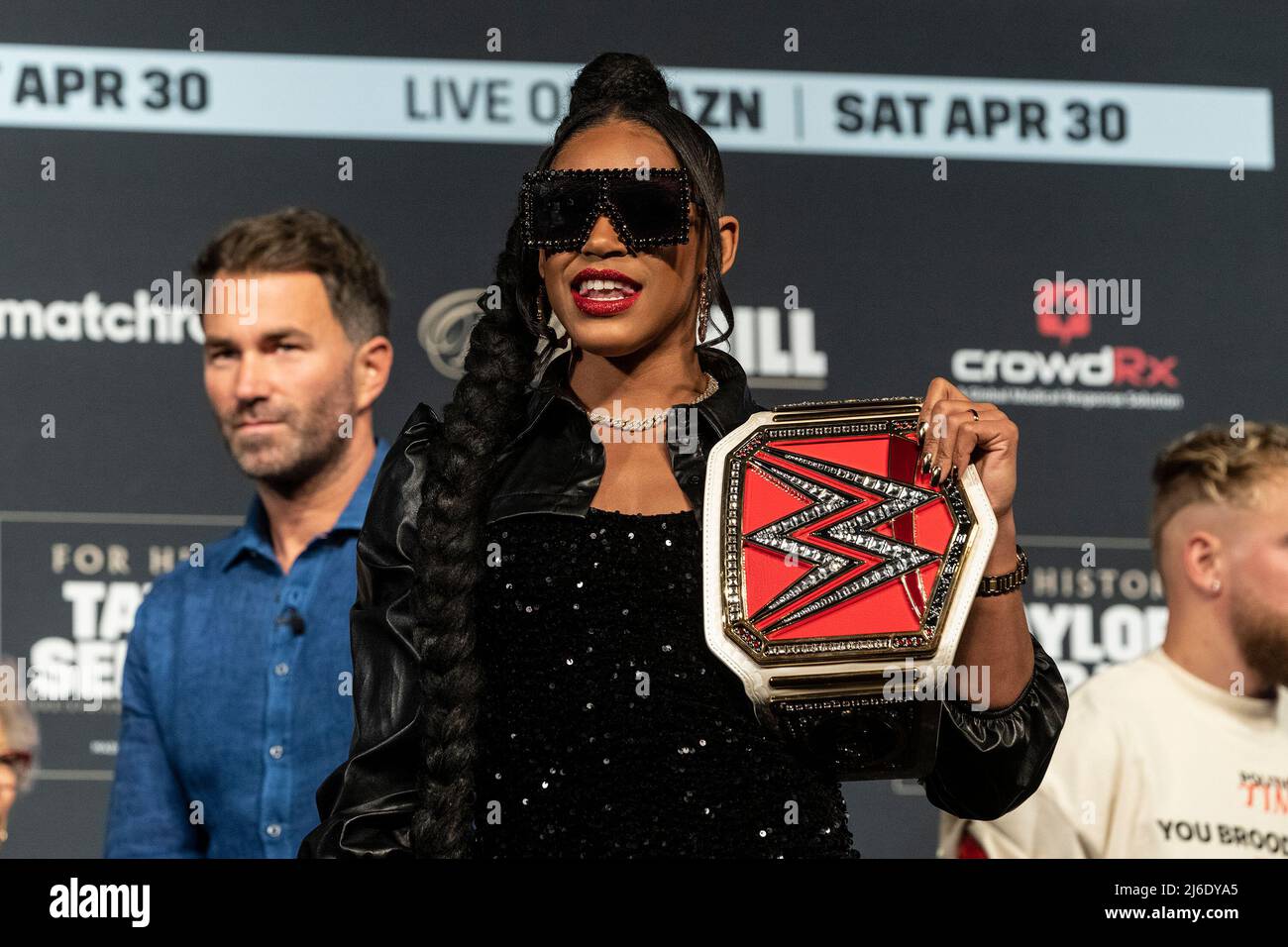 La catcheur de la WWE Bianca Belair assiste à Katie Taylor v Amanda ...