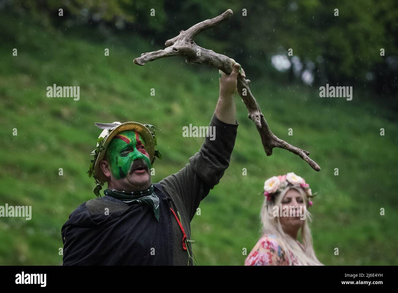 Fête de Beltane le jour de mai à Glastonbury dans le cadre d'une ...