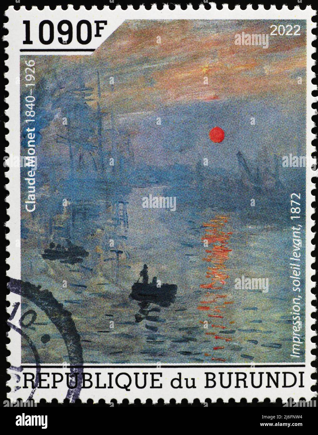 Célèbre tableau de Claude Monet le timbre-poste Photo Stock - Alamy