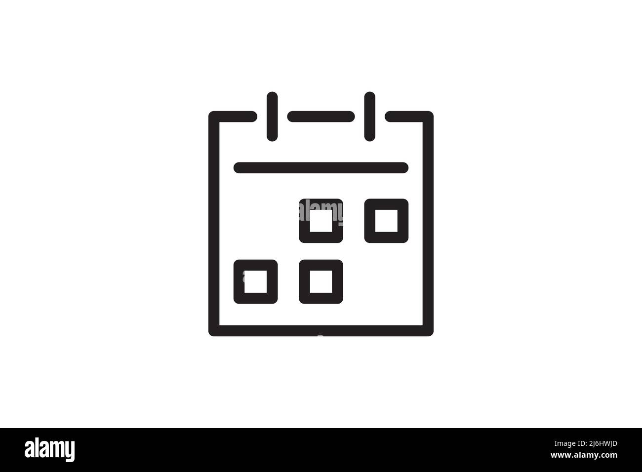 Icône de calendrier, symbole de rappel professionnel. Illustration du ...
