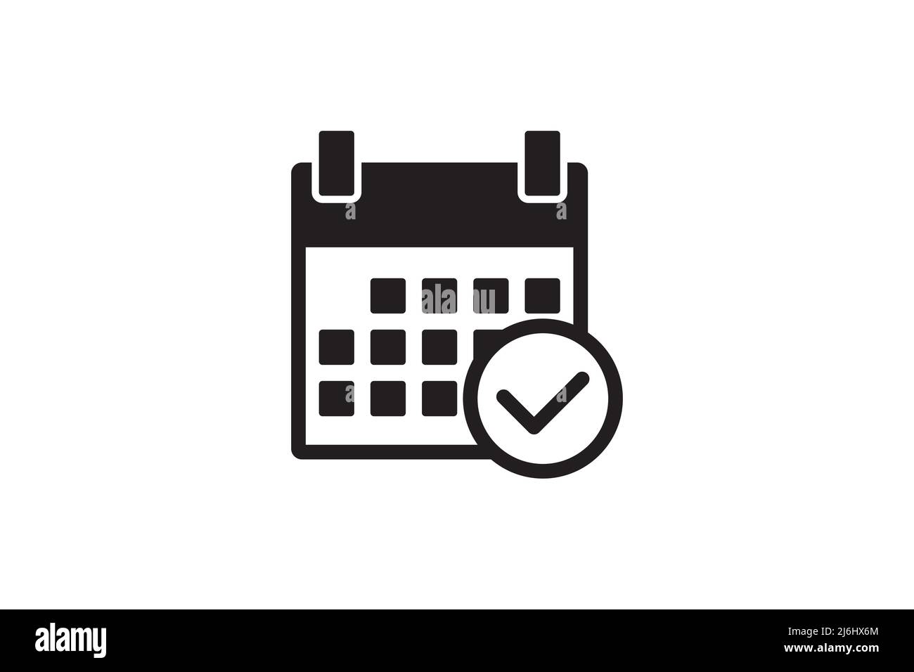 Icône de calendrier, symbole de rappel professionnel. Illustration du ...