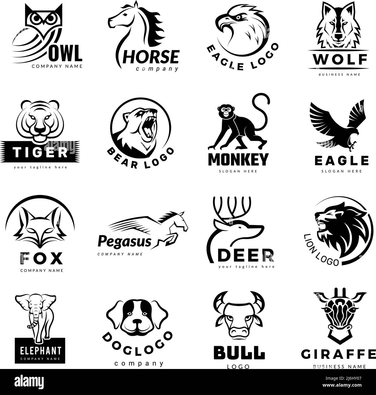 Symboles animaux. Logo de la clinique VET avec symboles animaux animaux ...