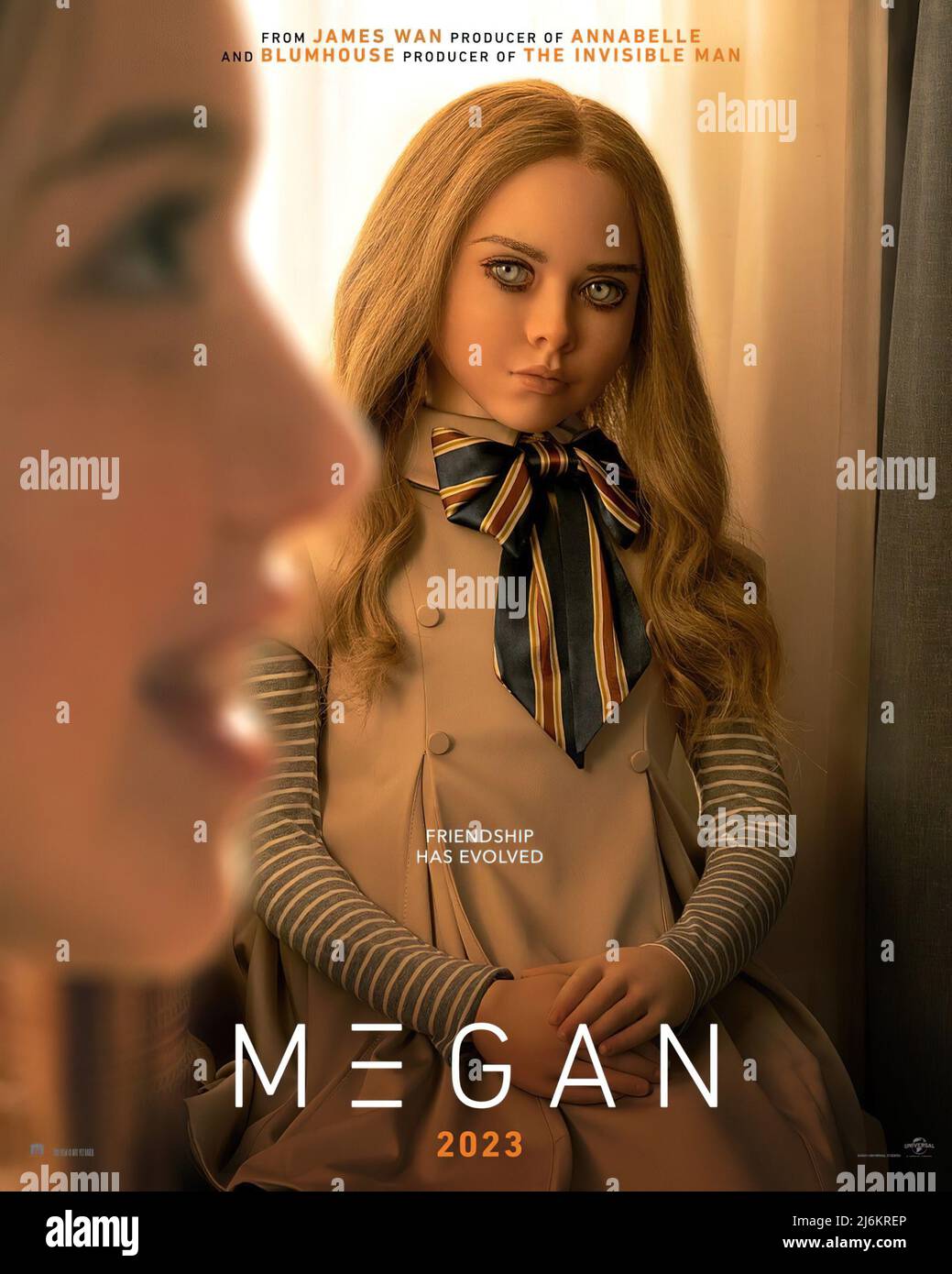 M3GAN, (alias MEGAN), affiche avancée, 2023. © Universal Pictures ...