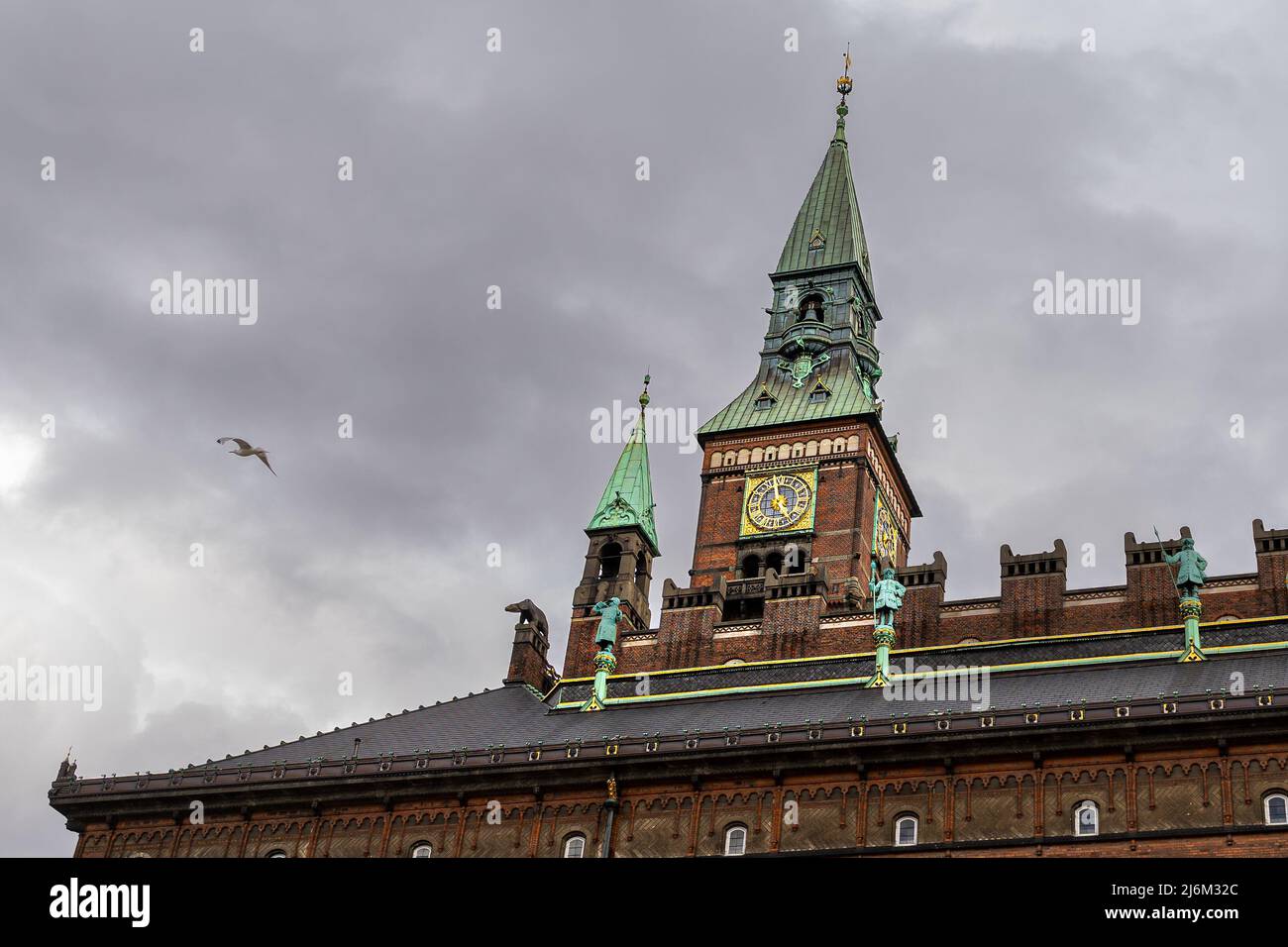 Belle vue aérienne de la ville danoise de Copenhague, capitale du ...
