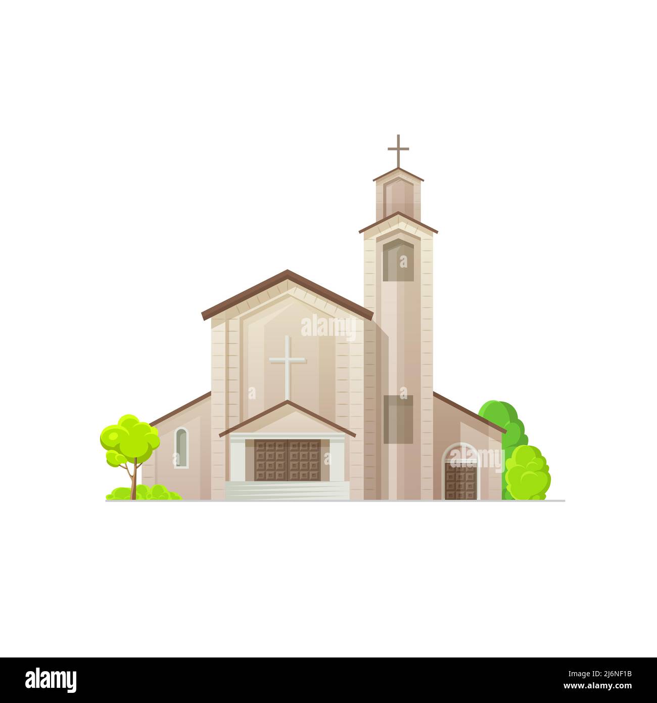 Icône d'église catholique ou de bâtiment de temple, cathédrale de ...