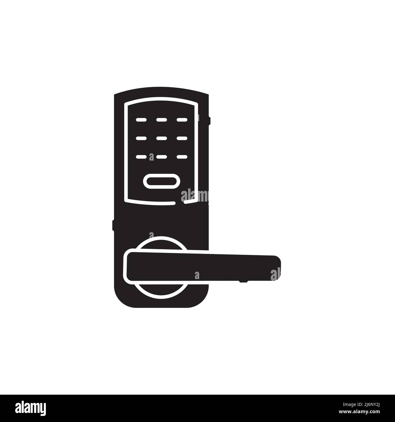 Icône de ligne de couleur de verrouillage de combinaison. Pictogramme ...