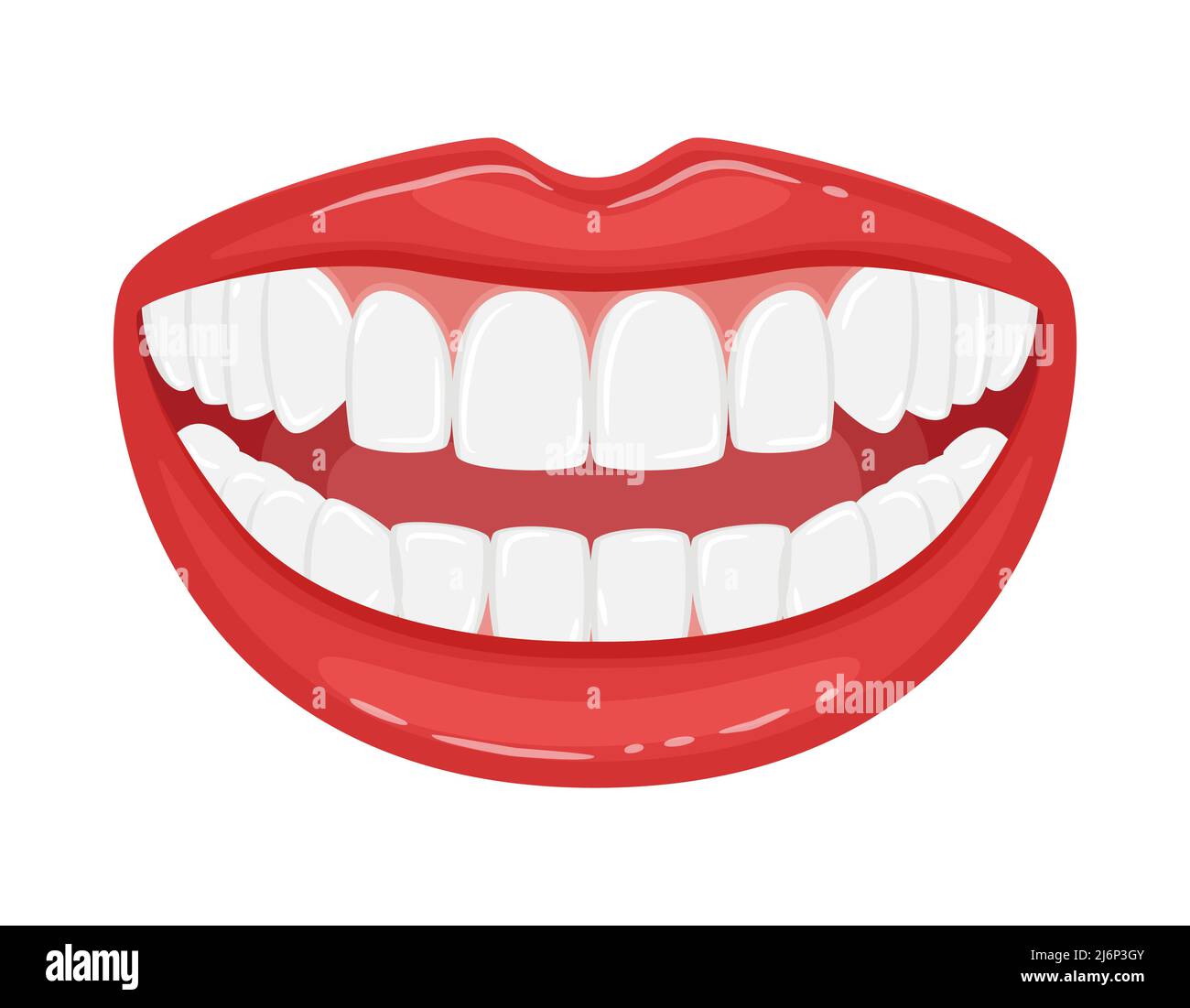 Une bouche ouverte avec des dents Banque d'images vectorielles - Alamy