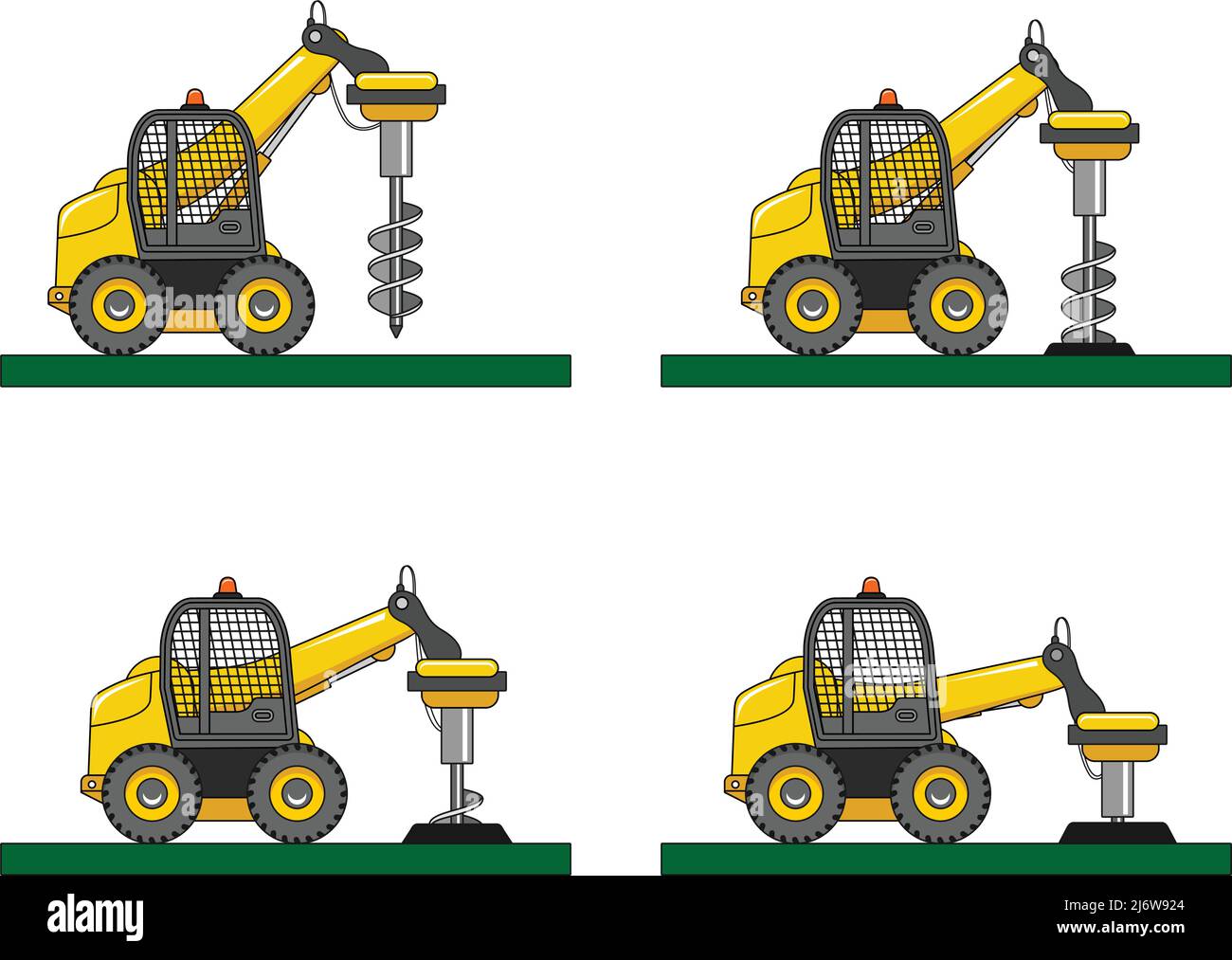 Machine de forage hydraulique Banque d'images vectorielles - Alamy