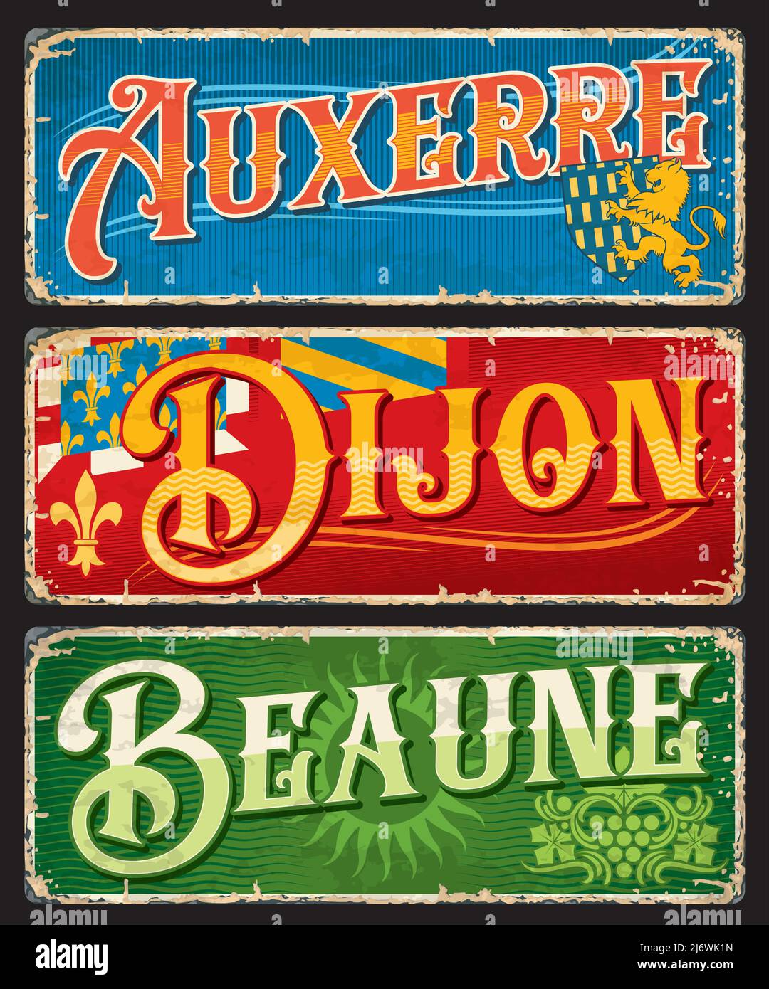 French cities coat of arms Banque d'images vectorielles - Alamy