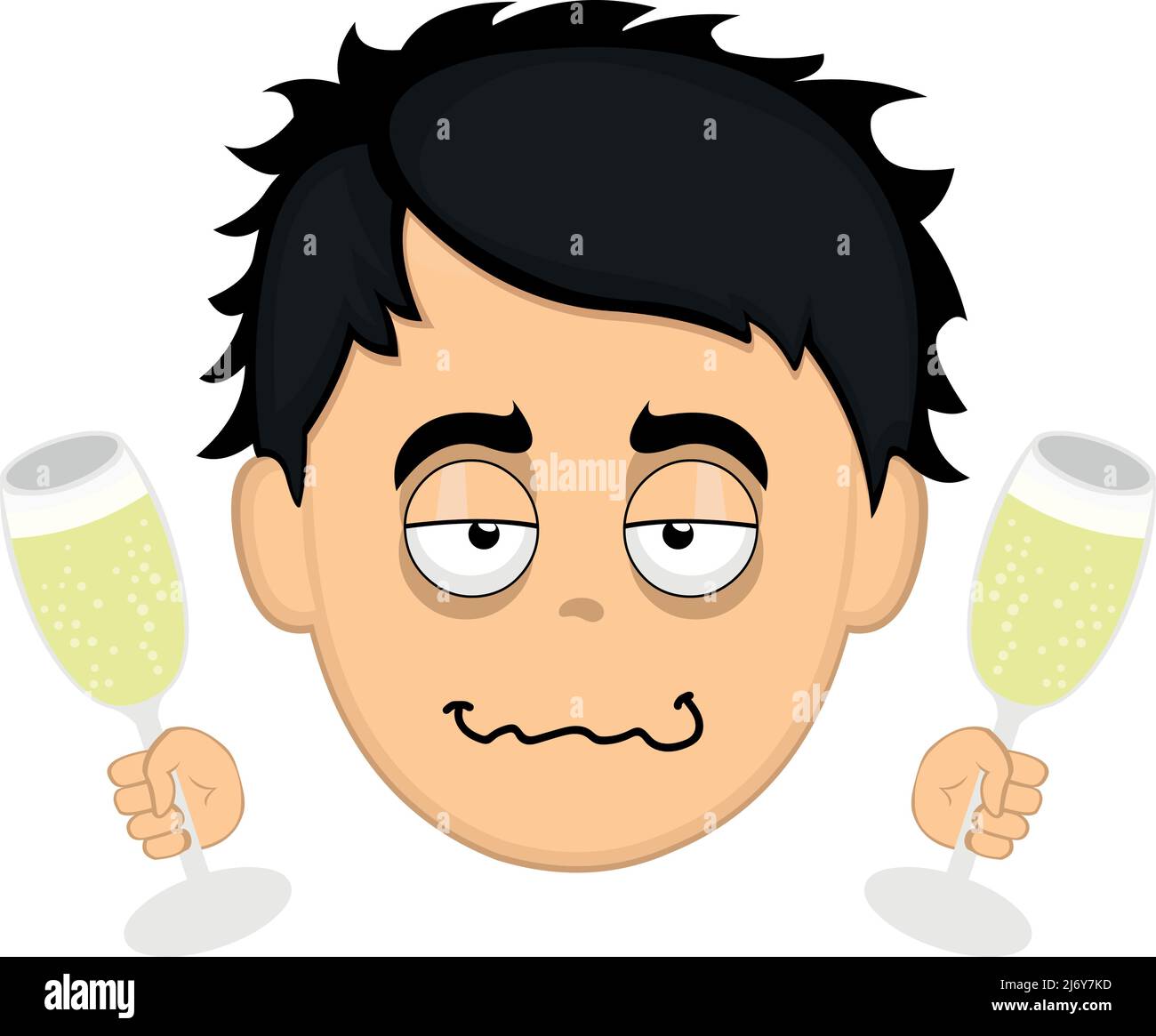 Cartoon drunk man Banque d'images vectorielles - Alamy