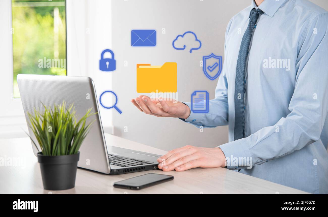 Système de gestion de documents DMS .wman dossier de garde et icône de ...