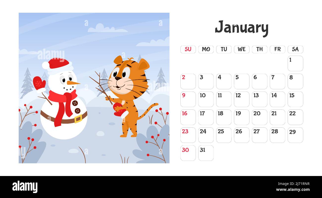 Clipart Du Mois De Janvier