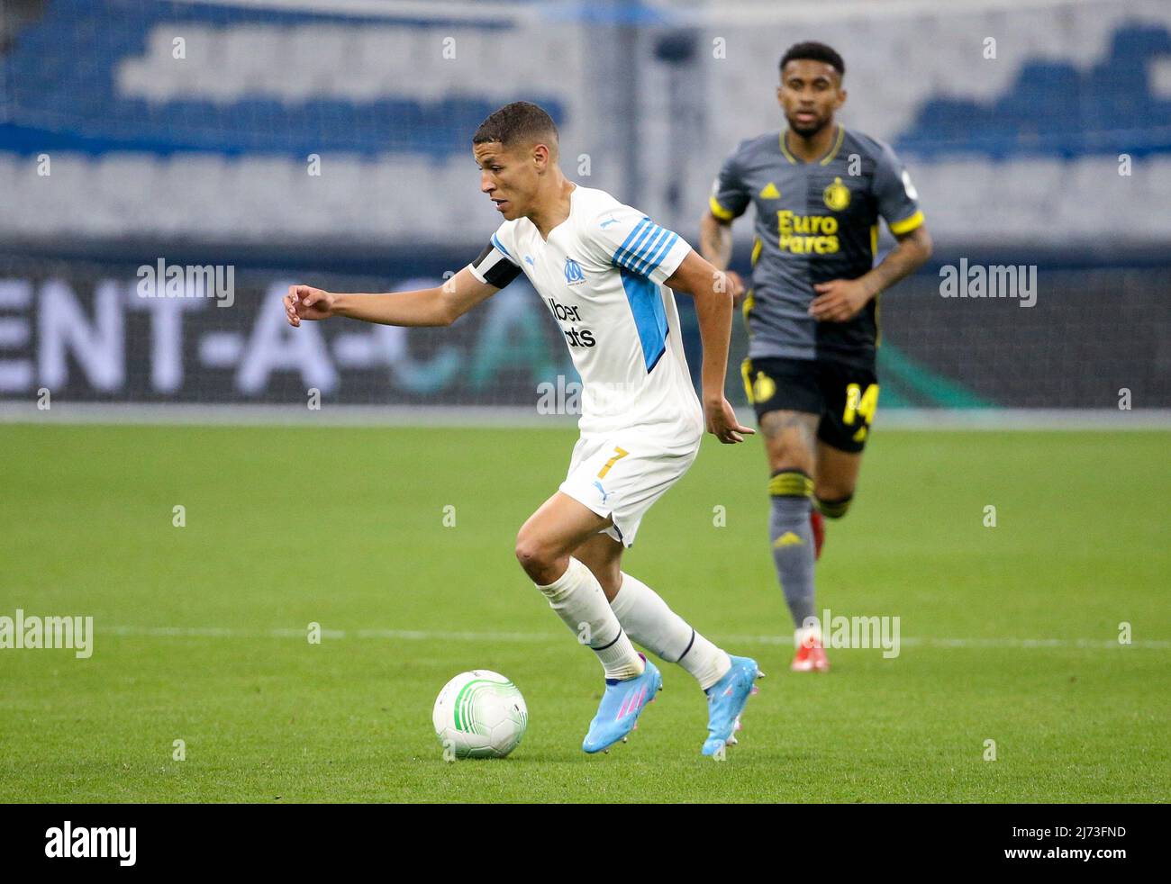 Amine Harit de Marseille lors de la semi-finale de l'UEFA Europa ...