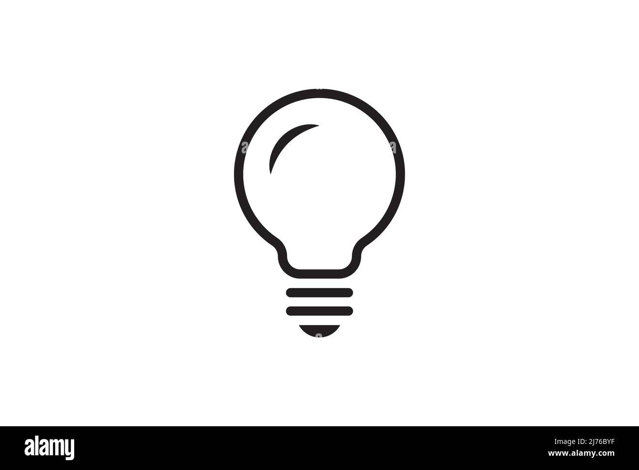 Icône d'ampoule électrique. Symbole de la lampe électrique. Panneau à ...