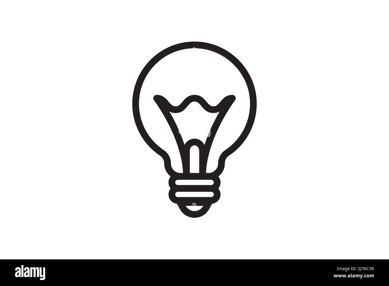 Icône d'ampoule électrique. Symbole de la lampe électrique. Panneau à ...