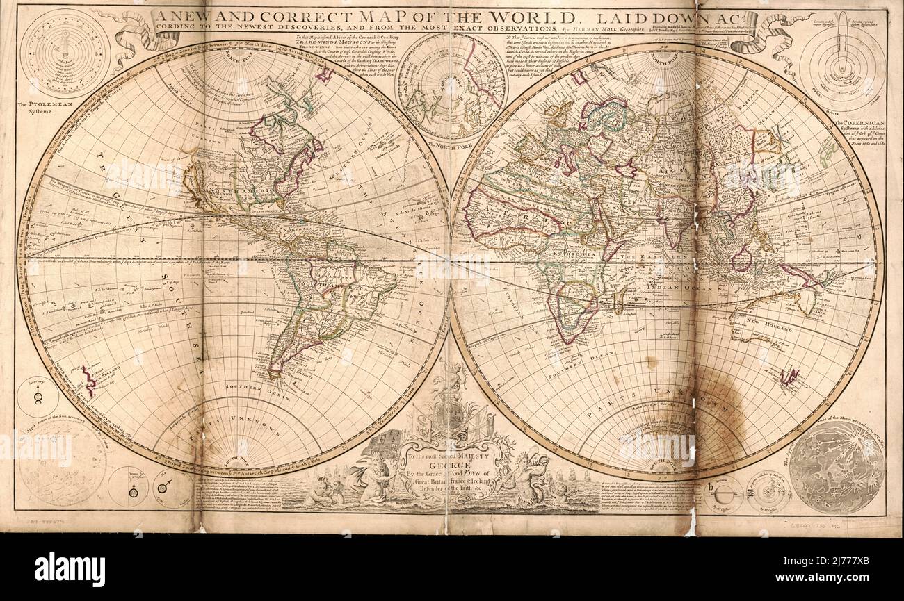 Carte du monde selon strabon ou strabo Banque de photographies et d ...