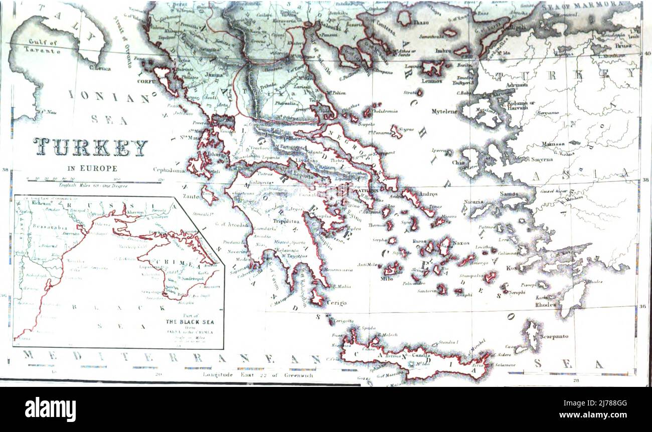 Map of europe 1854 Banque de photographies et d’images à haute ...