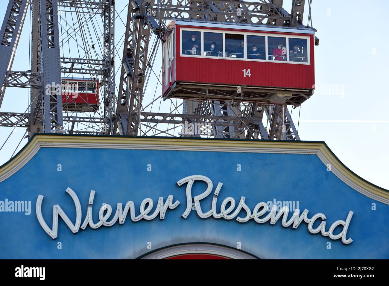 Riesenrad im großen Vergnügungspark 'Prater' à Wien, Österreich, Europa ...