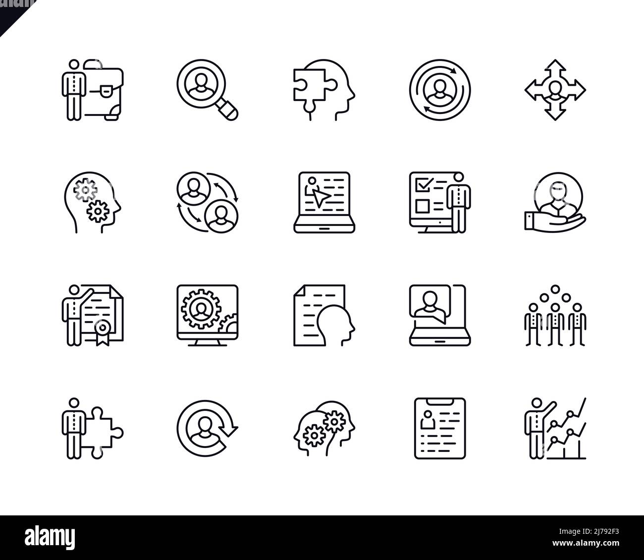 Pictogramme ressources humaines Banque d'images vectorielles - Alamy