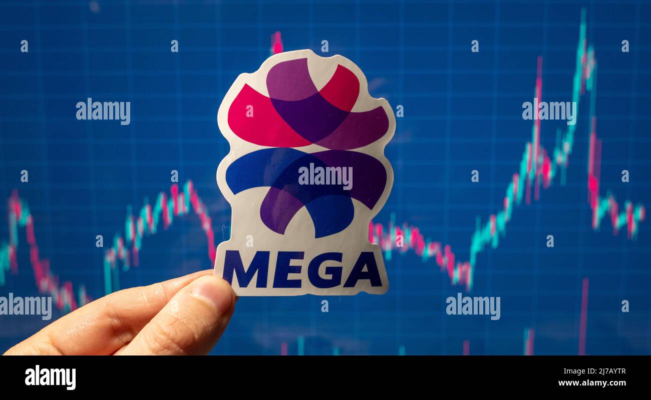 10 novembre 2021, Malé, Maldives. L'emblème de Mega Maldives Airlines ...